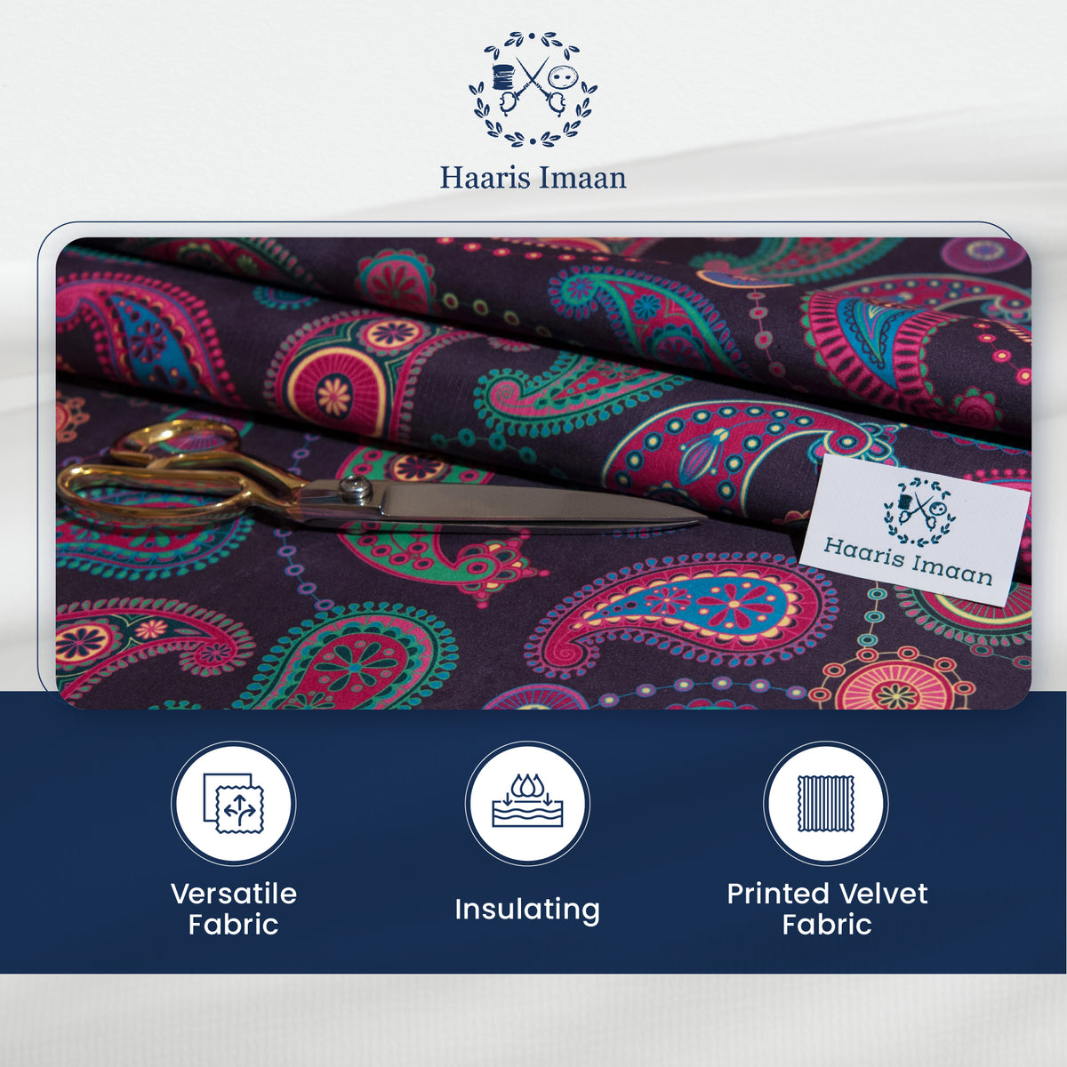 Sultan Velvet Upholstery Fabric | Haaris Imaan